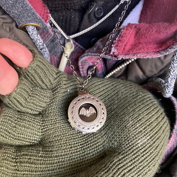 Bat Locket, Gothic Gift, Bat Jewelry, Family Photo Locket, Photo Locket ...