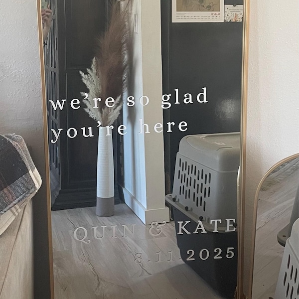Welcome to the Wedding of Mirror Decal / Customizable Design Mirror ...