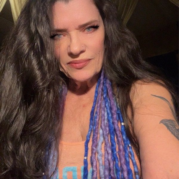 Indigo Goddess Accent Set of Wool Dreadlocks - Etsy