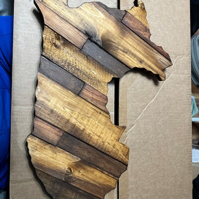 Wisconsin Rustic Wood State Cut Out, Wooden Wisconsin Sign, Rustic ...