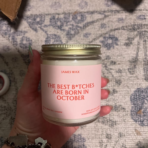 October Birthday Gift October Girls Are Sunshine Custom Candle Funny ...