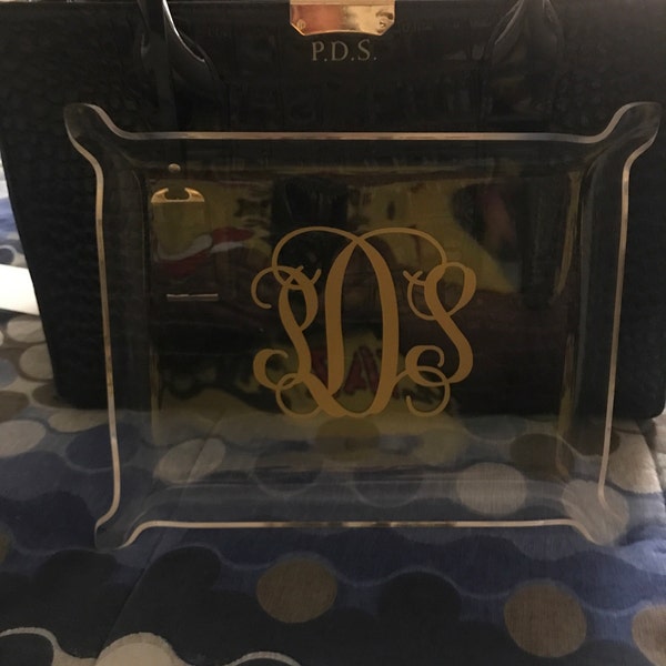 Personalized Acrylic Name Plate, Monogrammed Acrylic Desk Plate ...