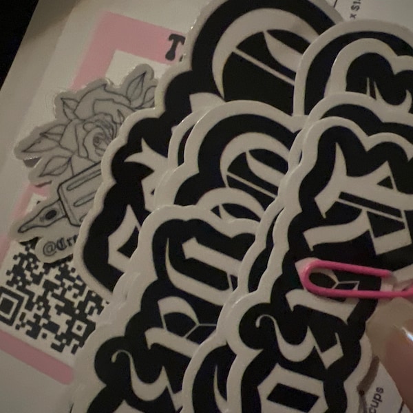 TATTOO ARTIST Gothic Sticker | Tattoo Label | Tattoo Artist Label ...
