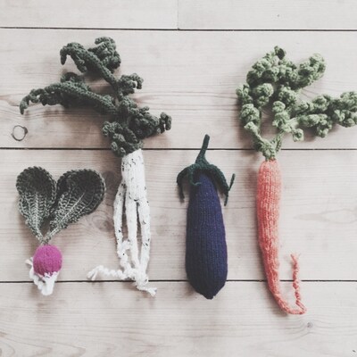 Turnip Play Food Waldorf Stuffed Toy Pretend Kitchen Vegetables Veggie ...