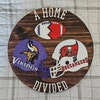 Home Divided Football Team Sign House Divided Sports Team Sign Wood ...