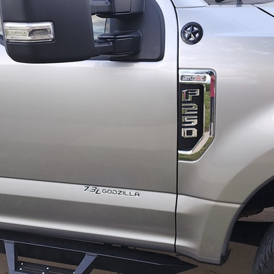1 Gel-coated 7.3L GODZILLA Badge Ford Super Duty Tremor F250 Black on ...