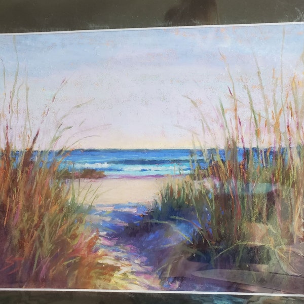 Pastel Painting / Yellow Flower Landscape / 11" X 14"/ Susan Jenkins - Etsy