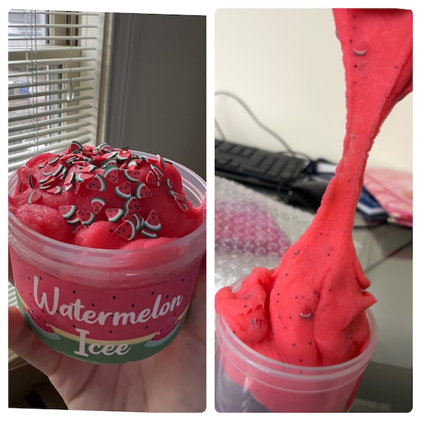 Watermelon Icee Slime: Scented Sensory Dough, Kids ASMR Gift - Etsy