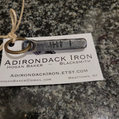 Iron Anniversary Gift, 6th Anniversary Key Chain. Blacksmith Forged ...