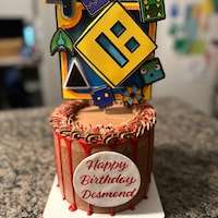 Geometry Dash Cake Topper - Etsy Canada