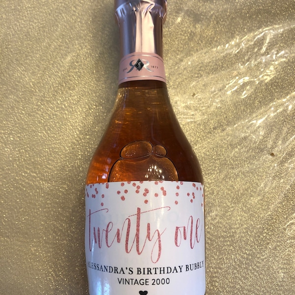 Personalized 21st Birthday Wine Label: Twenty One & Legal - Etsy