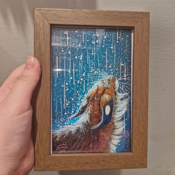 Winter Lynx 4x6 Art Print Animal Art Wall Art Big Cat Art Lynx Art Dorm ...