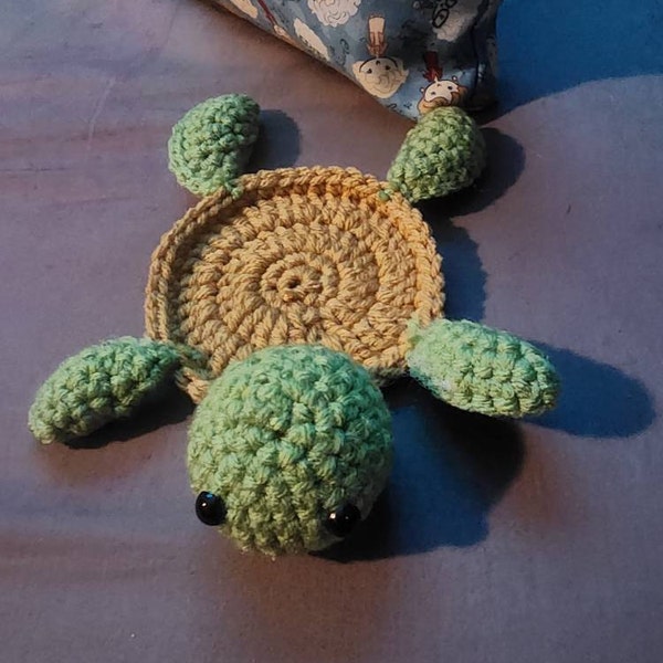 Crochet Turtle Coaster PDF PATTERN - Etsy