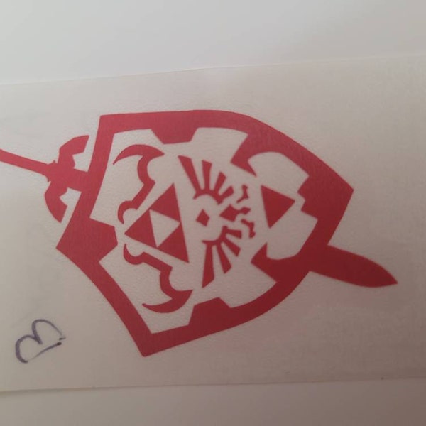 Legend of Zelda Master Sword and Shield Logo Vinyl Decal Sticker - Etsy