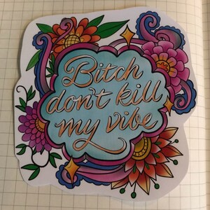 Coloring Page Big Bad Bitch Subversive Coloring Page - Etsy