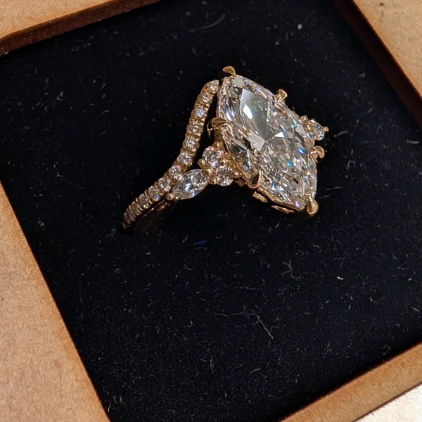 Radiant Certified Lab Grown Diamond Ring, 1.0 to 3.0 CT Wedding Ring ...