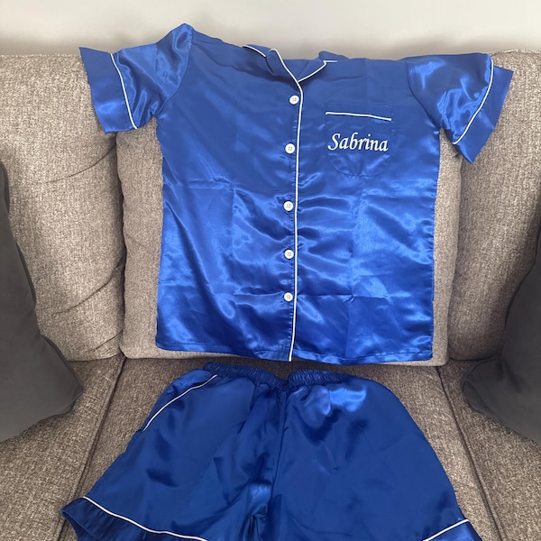 Red Color Pj's,customized Satin Pyjamas,bridesmaid Pajama Sets,bridal ...