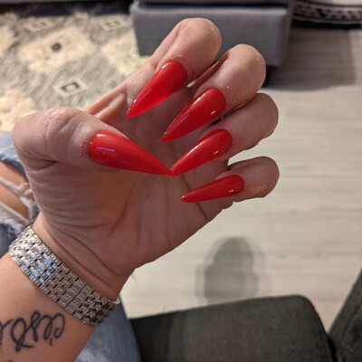 Classic Red Press on Nails Matte or Gloss Choose Your - Etsy