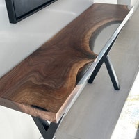 Custom Made Office Desk Epoxy River Desk Waterfall Desk With Epoxy ...
