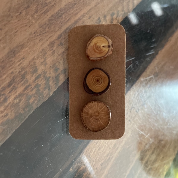 Irregular Organic Wood Earrings, Jewelry Made From Natural Timber and ...