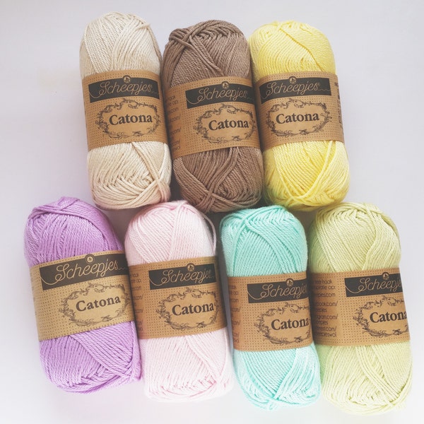 Scheepjes Catona Chroma 50g - Mercerized Cotton Yarn - Amigurumi Yarn ...