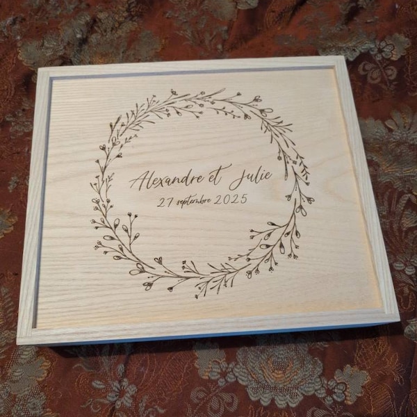 Keepsake Box, Wood Personalized Box, Wooden Memory Box With Lid ...