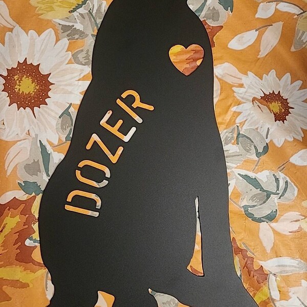 Dog Metal Yard Art - Boxer Dog - Hand Made Custom Dog Metal Gift for ...
