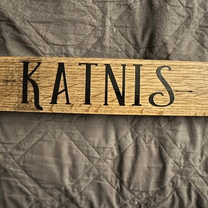 WHISKEY Barrel Stave Sign 29L / Custom Staves / Personalized Rustic ...