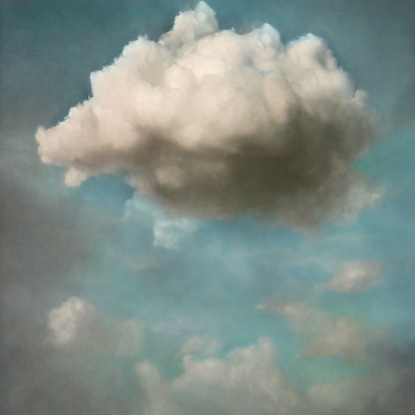 Dark Cloud Wall Art, Moody Cloud Art, Black and White Cloud Painting ...