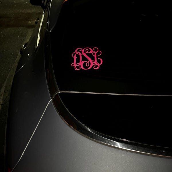 Monogram Car Decal | Monogram Decal | Car Decal | Car Monogram Decal ...