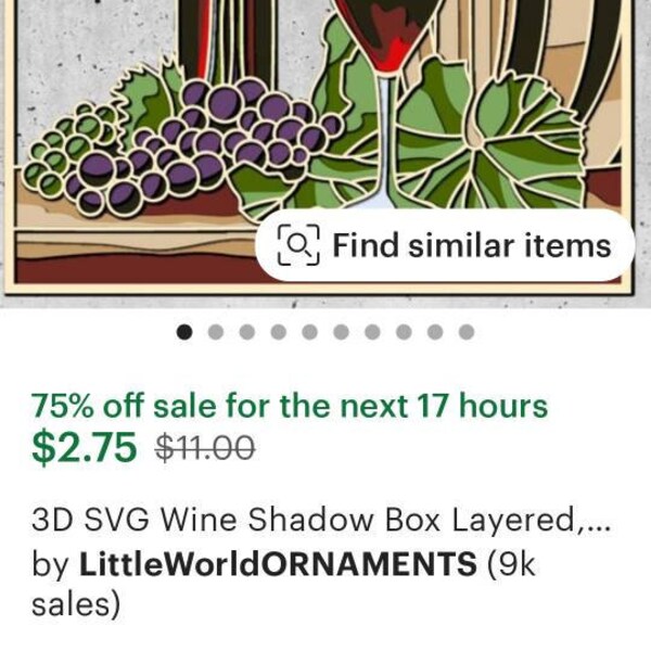 3D SVG Wine Shadow Box Layered, Winery Shadow Box,wine Glass 3D Svg ...