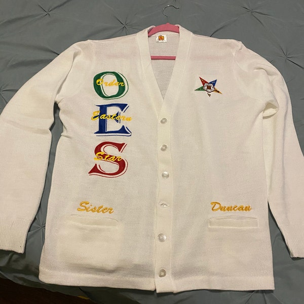 OES Eastern Star Cardigan Imp----> White Cardigans Are Out of Stock ...