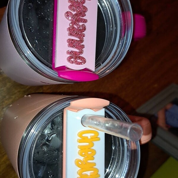 Personalized Tumbler Name Tag, Tumbler Topper, Tumbler, Acrylic Name ...