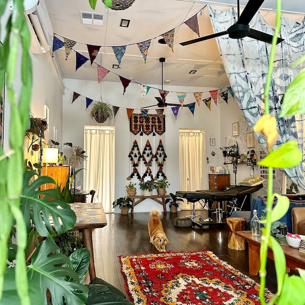 Very Long Bunting 7 Metres, Sari Bunting With Pompoms, Recycled Bunting ...