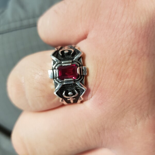 Hades Ring Futuristic Hades Ring Futuristic Design Ring Sterling Silver ...