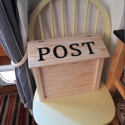 Mailbox, Wood Mail Box, Unfinished Mailbox, Outdoor Mail Box, Wall ...