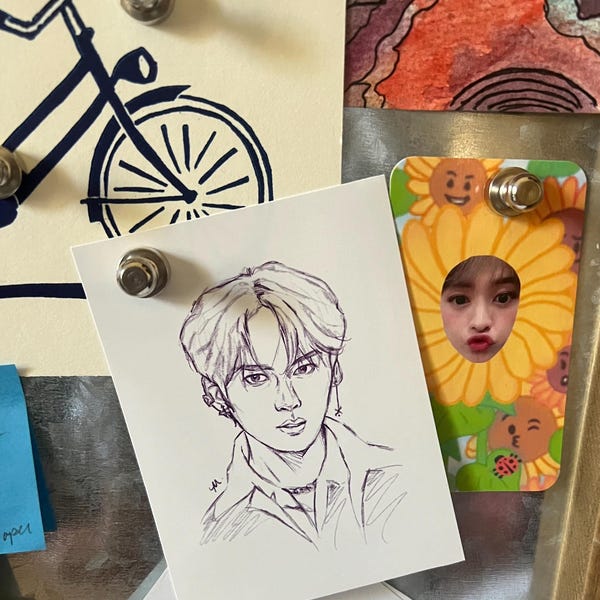 Lee Know From Stray Kids Mini Print Poster SKZ Lee Minho Drawing ...