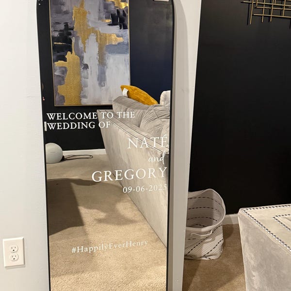 Vinyl Decal for Seating Chart - We're so Glad You're Here, Your Seat ...