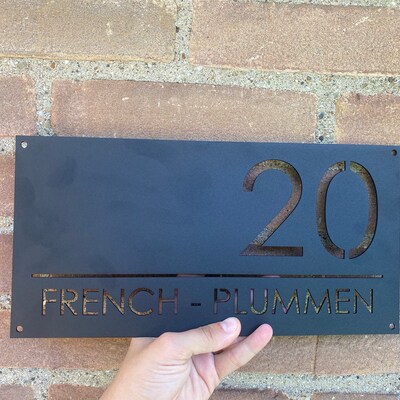 Cursive House Numbers Home Address Sign Street Sign - Etsy