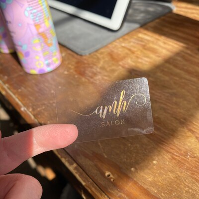 CUSTOM Logo Stickers/ Clear Business Logo Labels/ Foil Logo Stickers ...