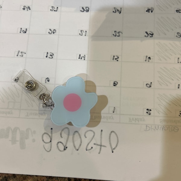 Cute Flower Badge Reel, Pastel Badge Reel, Nurse Badge Holder ...