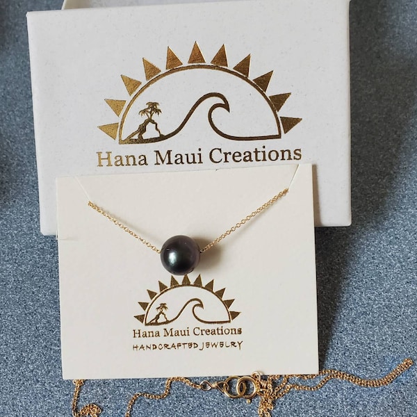 Tahitian Pearl Necklace, Genuine Pearls, Handmade Maui Hawaii Beach ...
