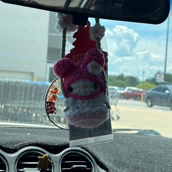 Sanrio My Melody Cinnamoroll Pompompuri Crochet Drawstring Pouch Cute ...