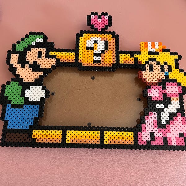 Mario Bros Picture Frame - Mario and Peach - Videogame Photo Frame ...