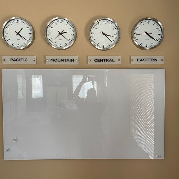 Time Zone Clock Sign World Clock Sign Acrylic Sign for Wall Clocks ...