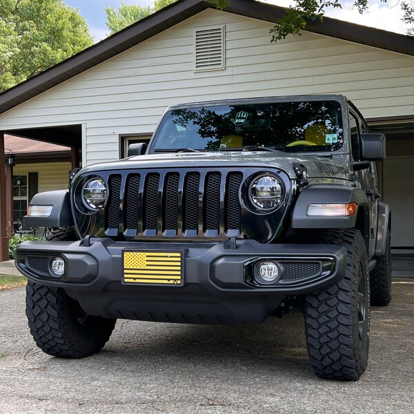 Gloss Black American Flag License Plate - Etsy