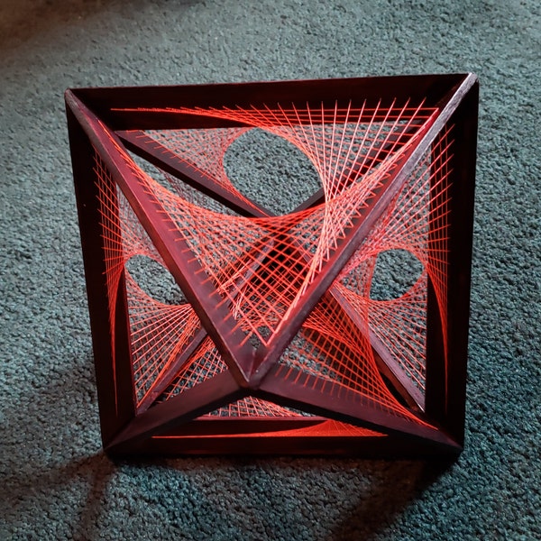 Icosahedron Parabolic Curves 3 Layers Design | String Art | Flower of ...