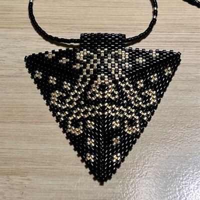 Peyote Pattern for Triangle Pendant, Bead Pattern, Peyotestitch ...