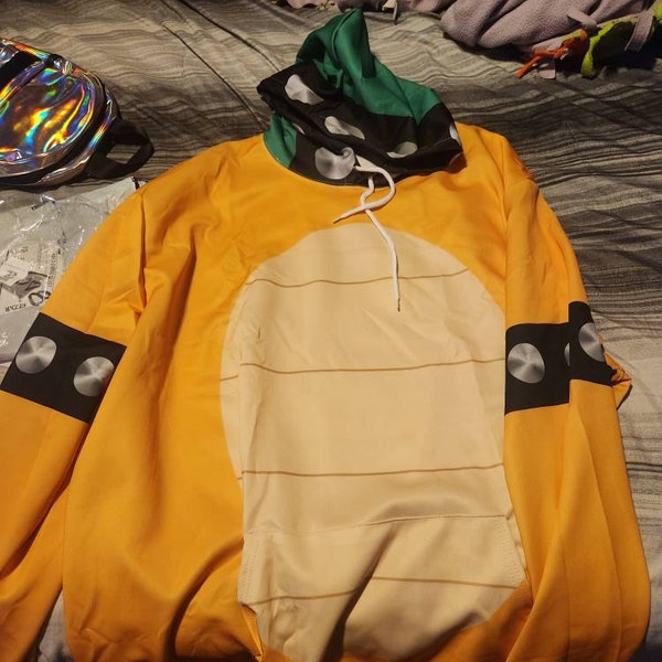 Bowser Mario Full Over Print Hoodie, Super Mario Bowser Cosplay ...
