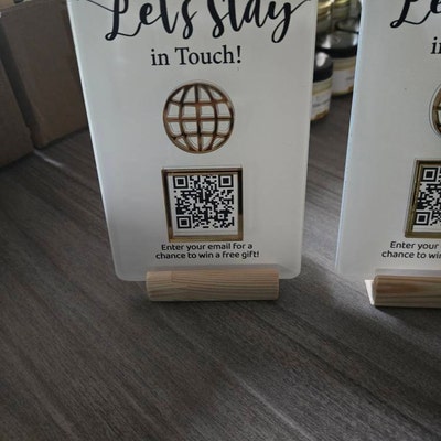 Mini QR Code Social Media Display Sign Social Media QR Code Sign Beauty ...